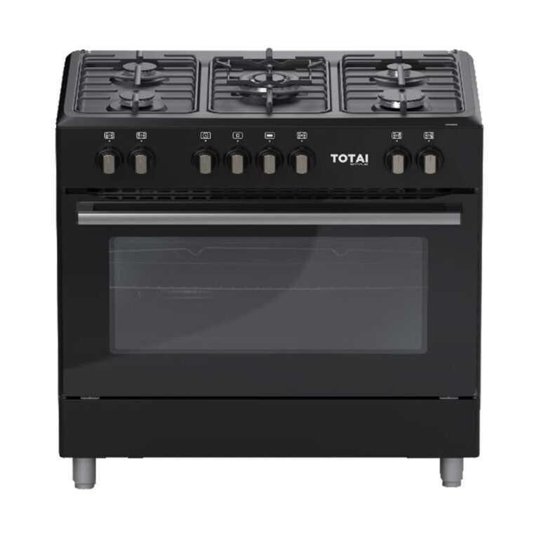 Totai TS 90cm 5 Burner Gas Stove With Electric Oven Black