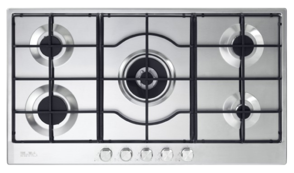 ELBA ELIO LITE 90CM 5 BURNER GAS HOB -STAINLESS STEEL - Totai